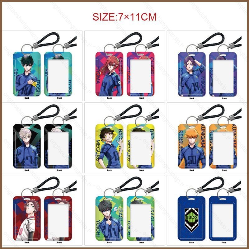 YT2 BLUE LOCK Cartoon Anime KeyChain Card Holde student MetroCard meal ...