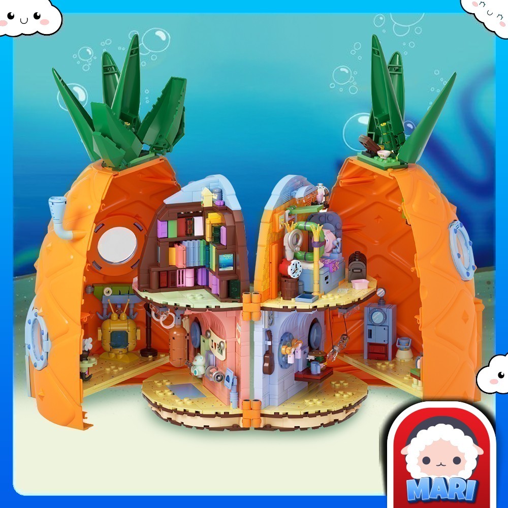 AREA-X Block Spongebob Squidward Krusty Krab Pineapple House Cartoon ...