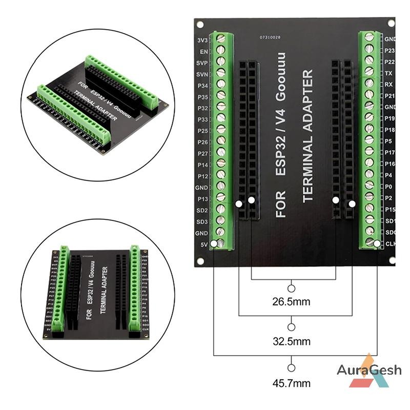 [AuraGesh] ESP32 S3 Development Board With Expansion Adapter Kit IPEX 2 ...