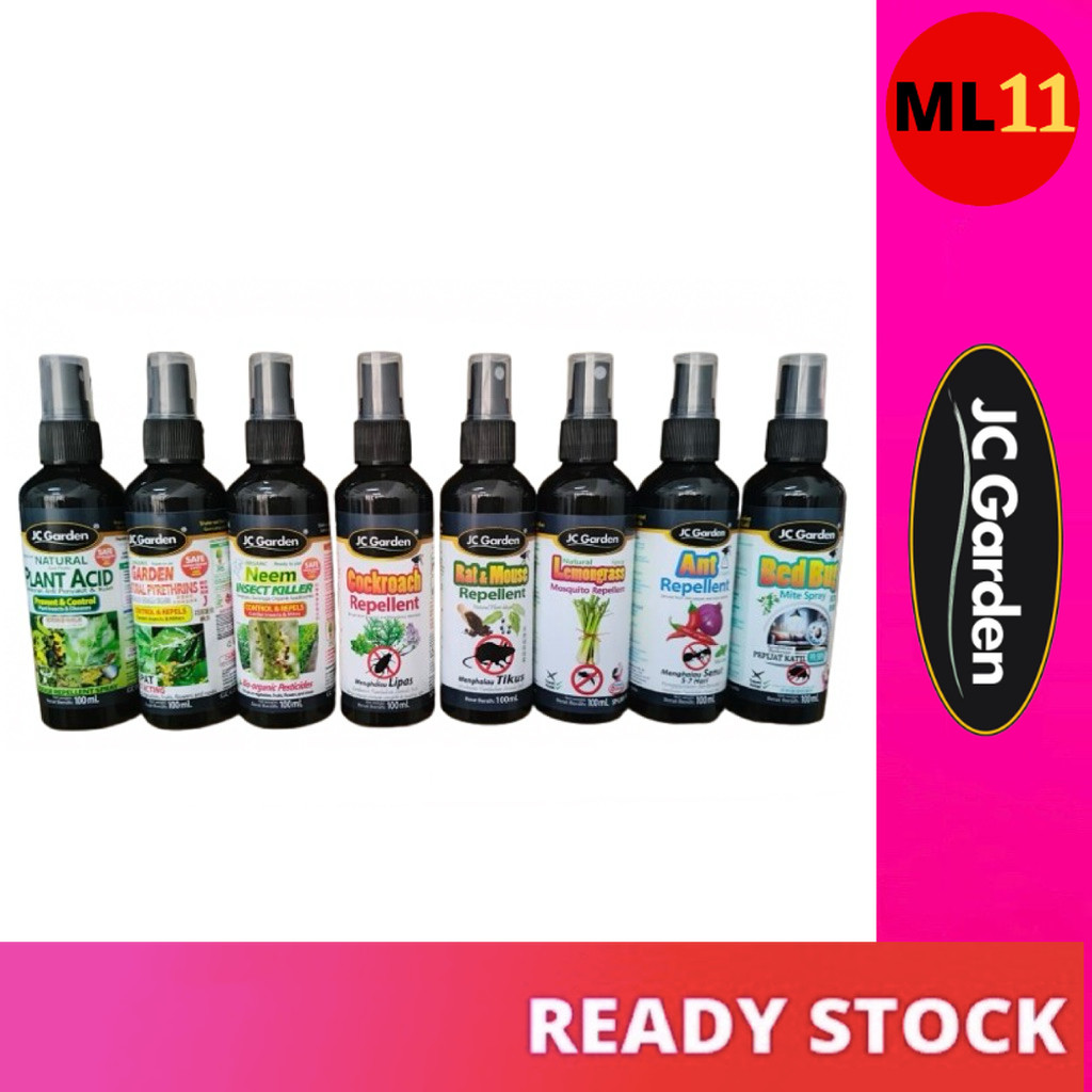 (100ml) JC GARDEN Natural Pyrethrins / Plant Acid / Neem Insect Killer ...