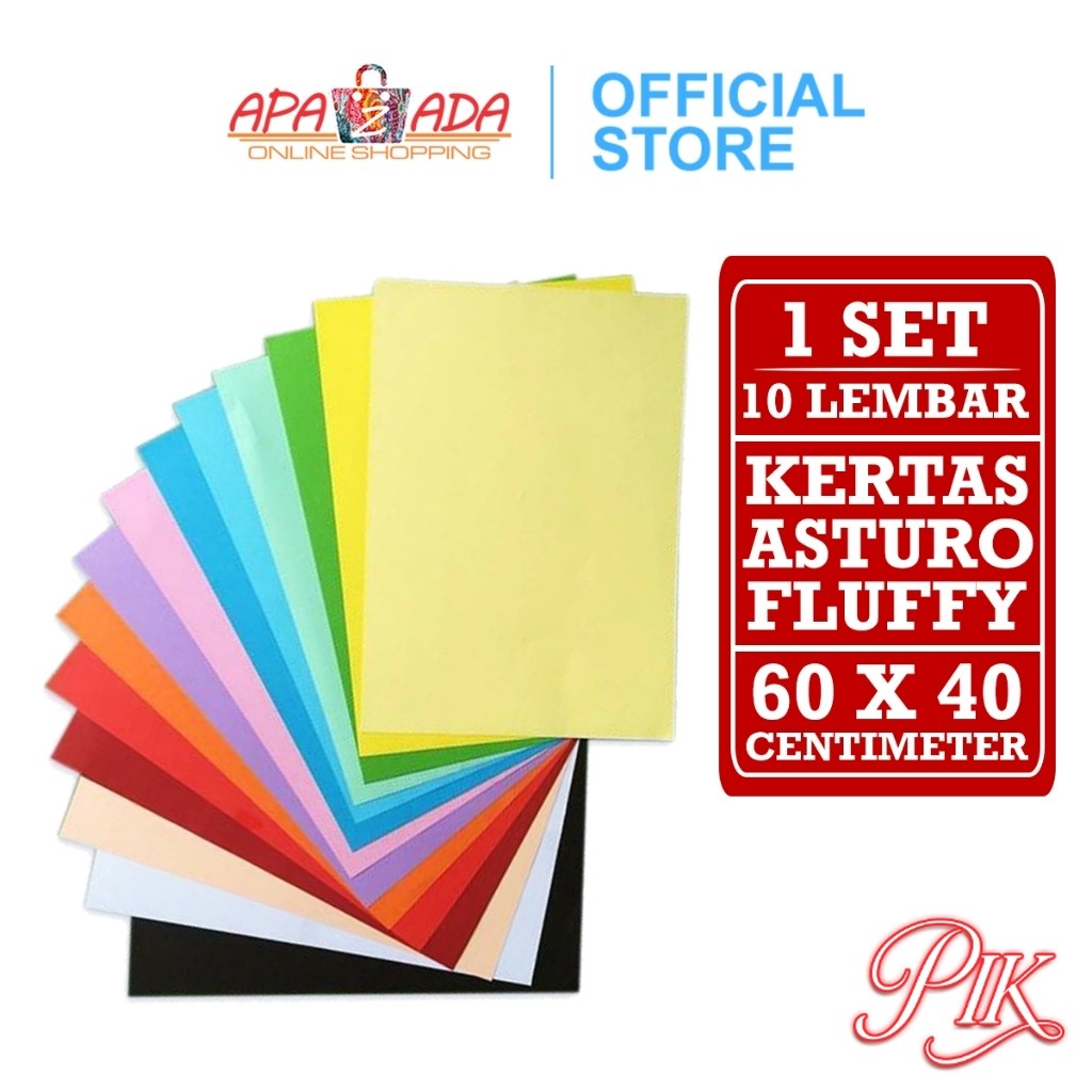 Asturo Fluffy Paper 60 x 40 Cm [10 Sheets] / Color Fluffy Manila Paper ...