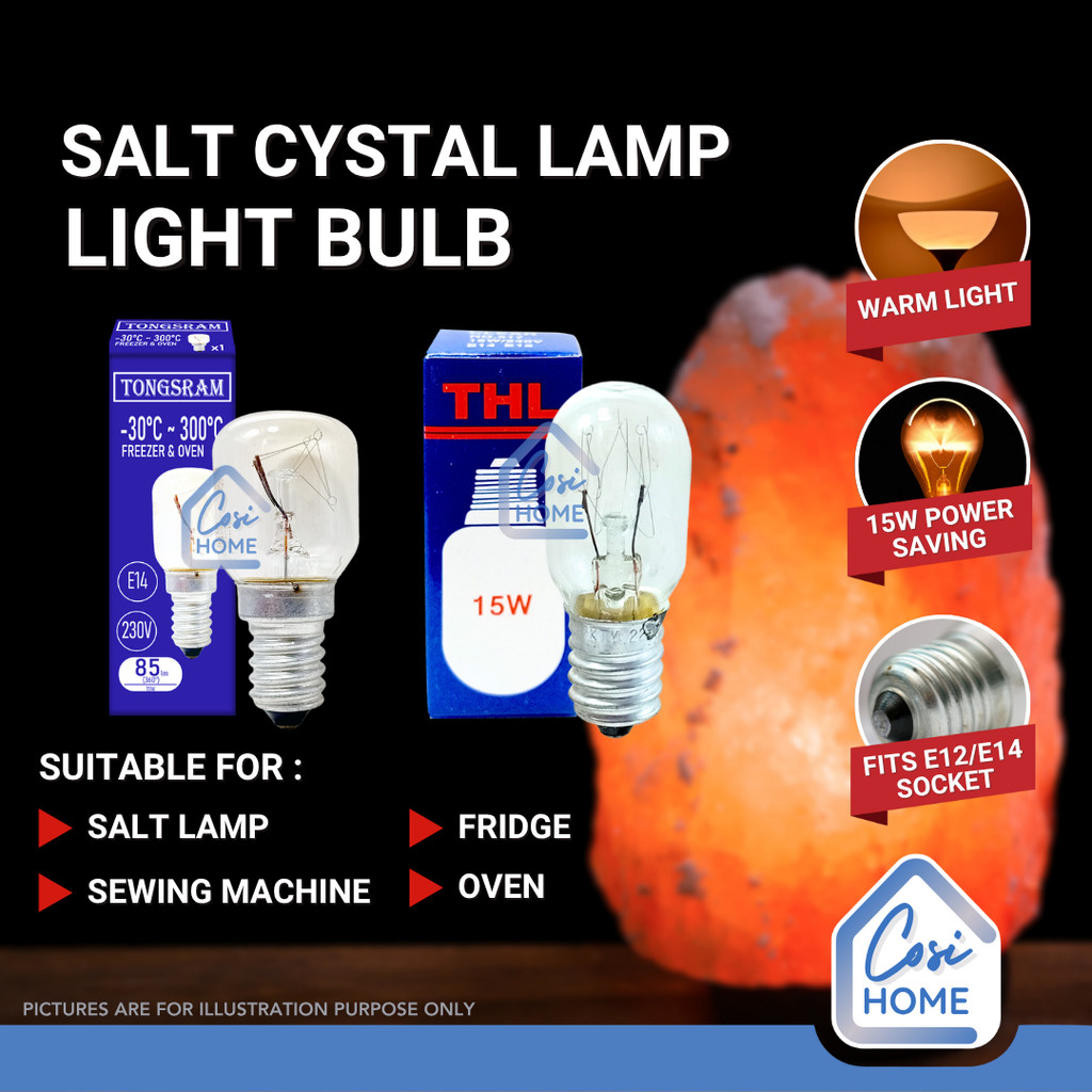 1PC Mentol Lampu 15W E12/E14 THL / Tungsram Warm Light Bulb Untuk Salt ...
