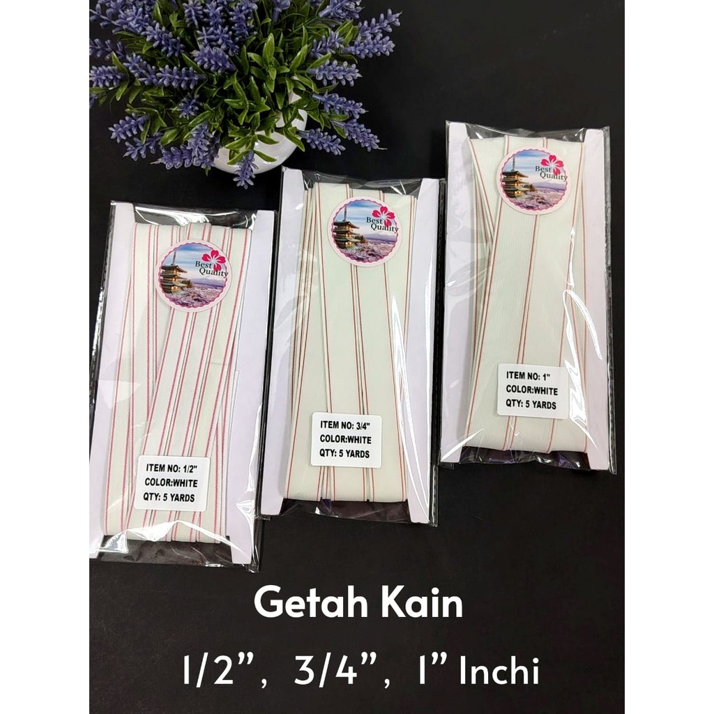 [Meter] 1/2'', 3/4'', 1'' Inchi- Getah Elastic Pinggang Kain Jalur ...