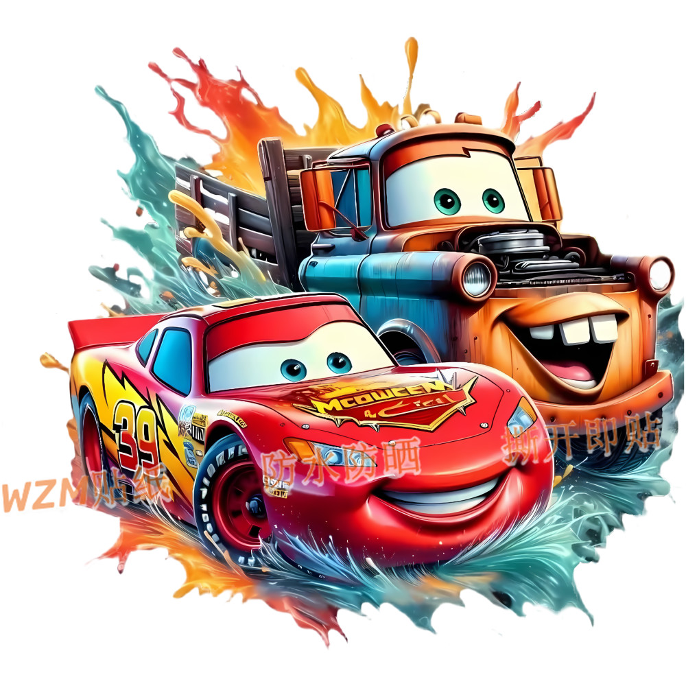 Cartoon Cartoon Car Story Lightning McQueen Decorative Painting Boy ...