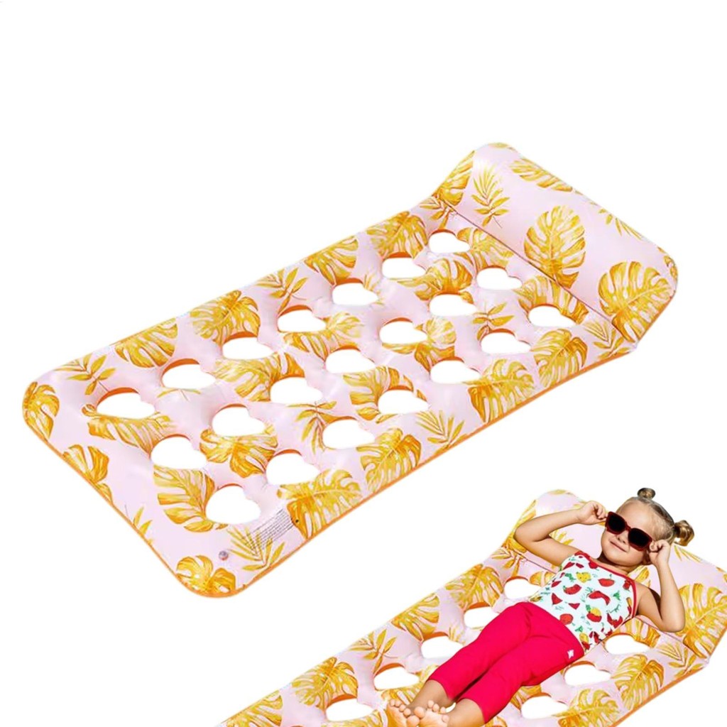 Float For Adults Foldable Inflatable Raft Water Lounger Sun Tanning ...