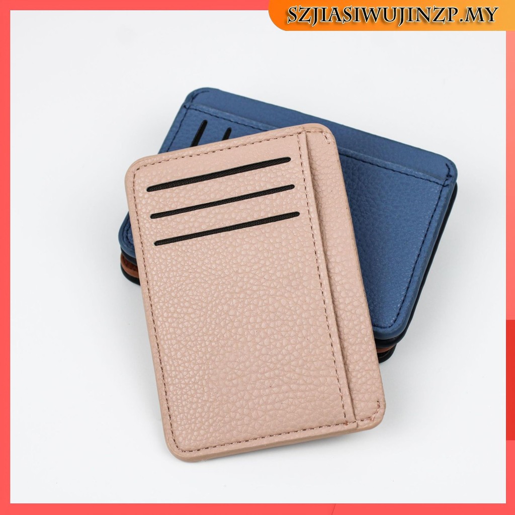 Hot Sale Men Wallet Solid Color Textured Pu Zipper Card Holder Mini ...
