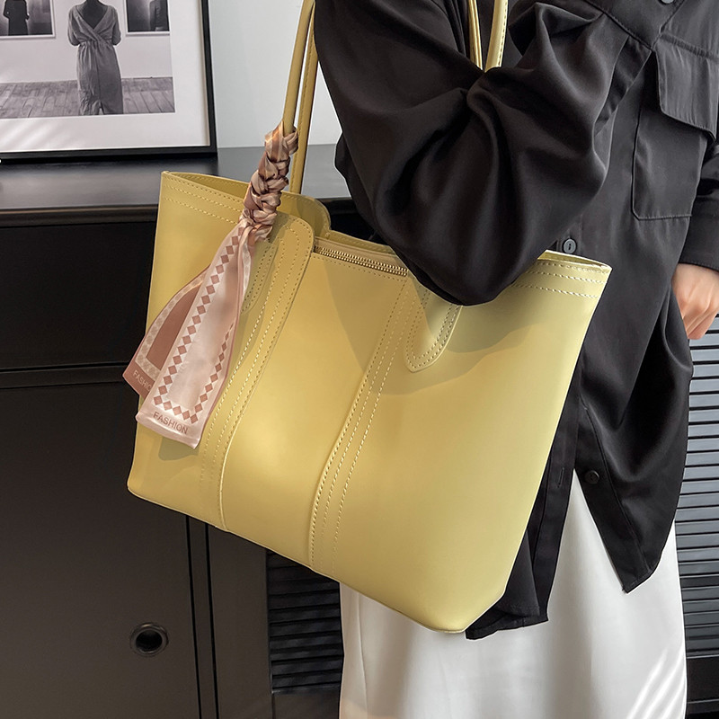 High-End Bag 2025 New Style Solid Color Fashion Tote Bag Female Large ...
