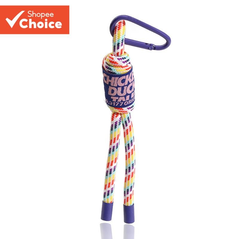 Creative Iridescent Braid Rope Keychain Carabiner Key Ring Fluorescent ...