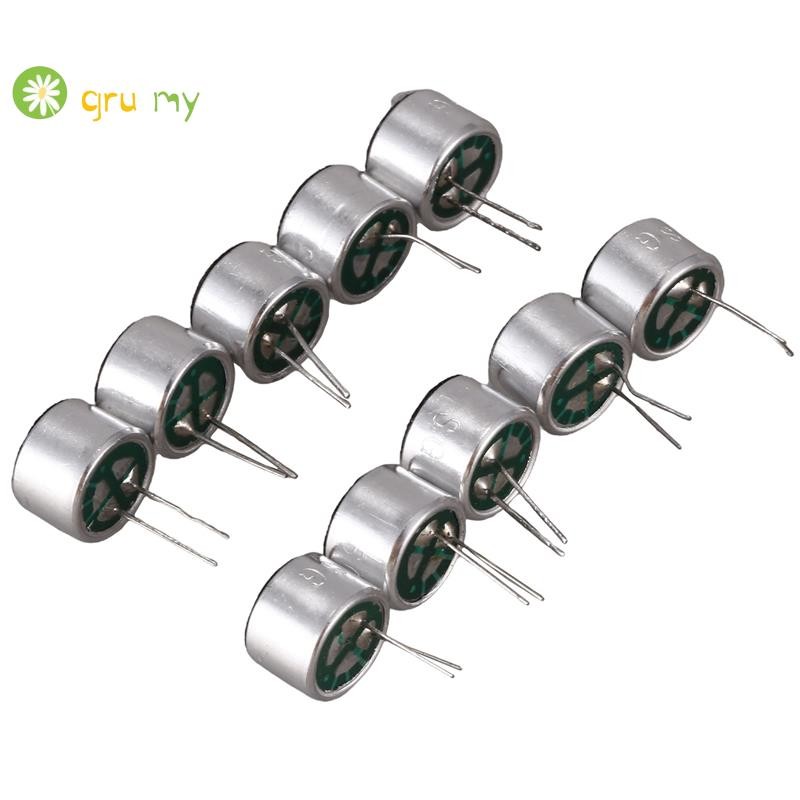 10 PCS 9.7mm x 7mm 2 Pin MIC Capsule Electret Condenser Miniphone ...