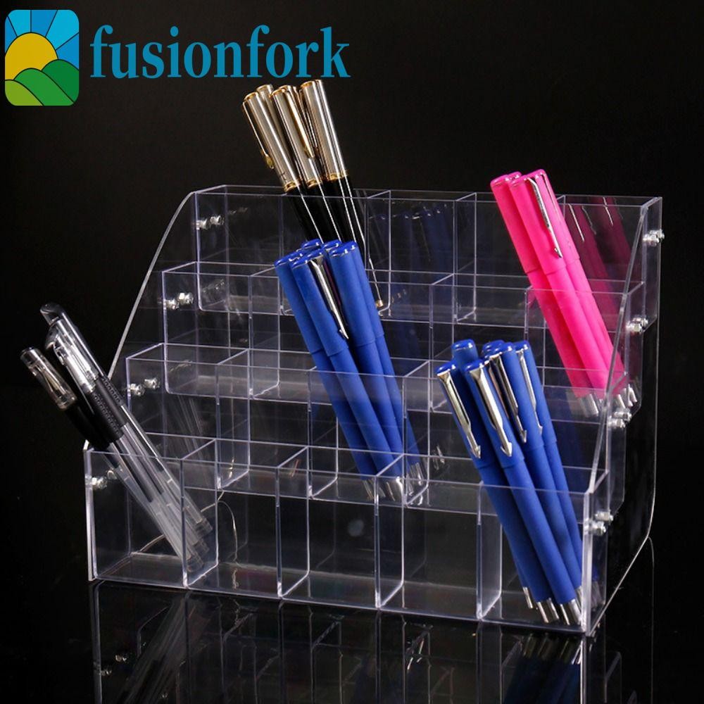 FUSIONFORK Mark Pen Holder, 2/3/4/5 Layer Transparent Stationery ...