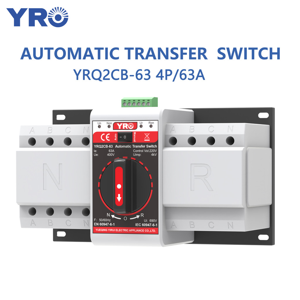 ATS 4P 63A Dual Power Automatic Transfer Switch CB Class/MCB Electrical ...