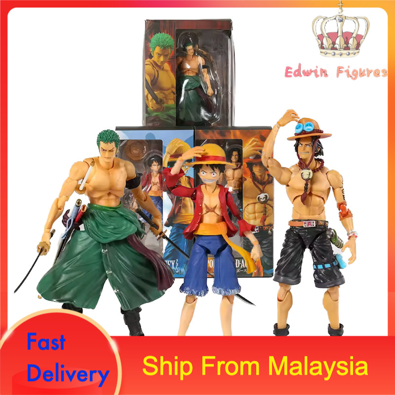 One Piece Ace Luffy Zoro Joint Movable PVC Action Figures Collection ...