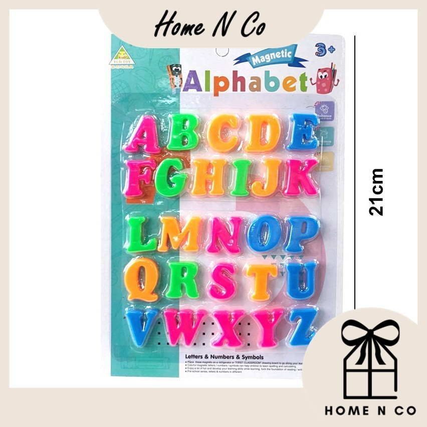 Home N Co Magnetic Letters Colourful Uppercase Lowercase Alphabet ABC ...