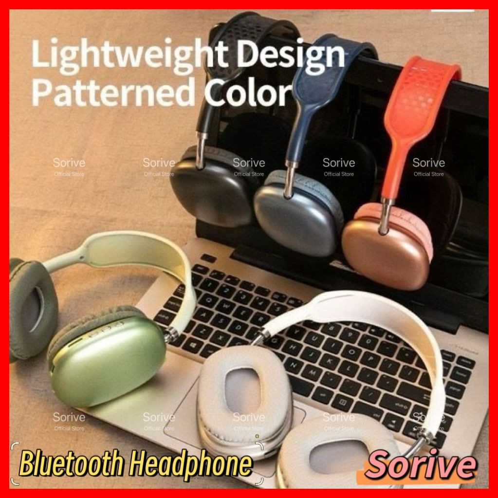 Fon Kepala Headphone Extra Bass Bluetooth Wireless Headset Bluetooth 5. ...