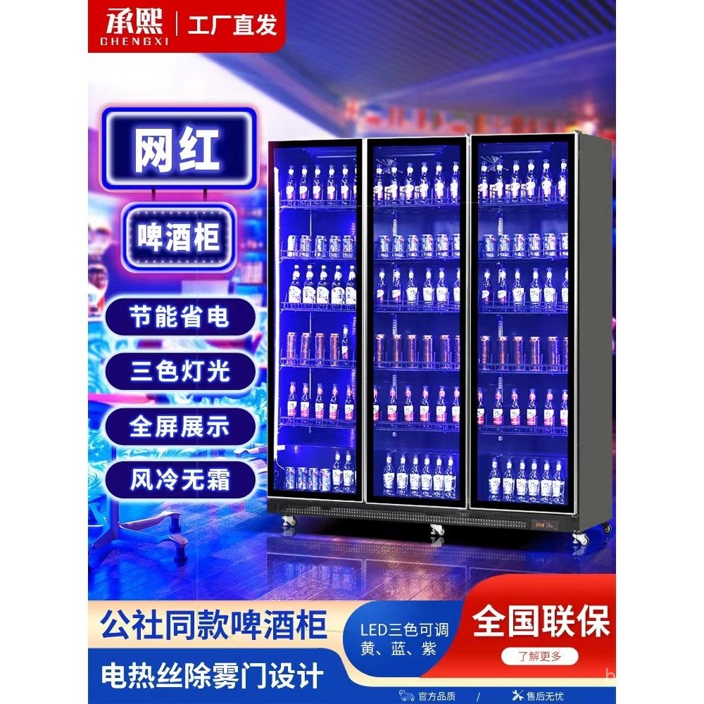 Beer Cabinet Wine Display Cabinet Bar Freezer Commercial Vertical ...