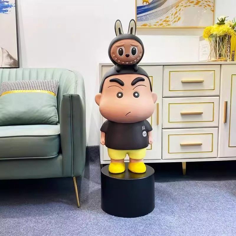 Labubu Crayon Shin chan figurine, living room sofa, TV cabinet, floor ...