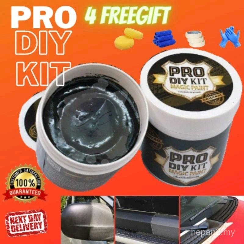 Cat Hitam Pro Diy Kit Magic Paint Hitamkan Dashboard Plastic Kereta ...