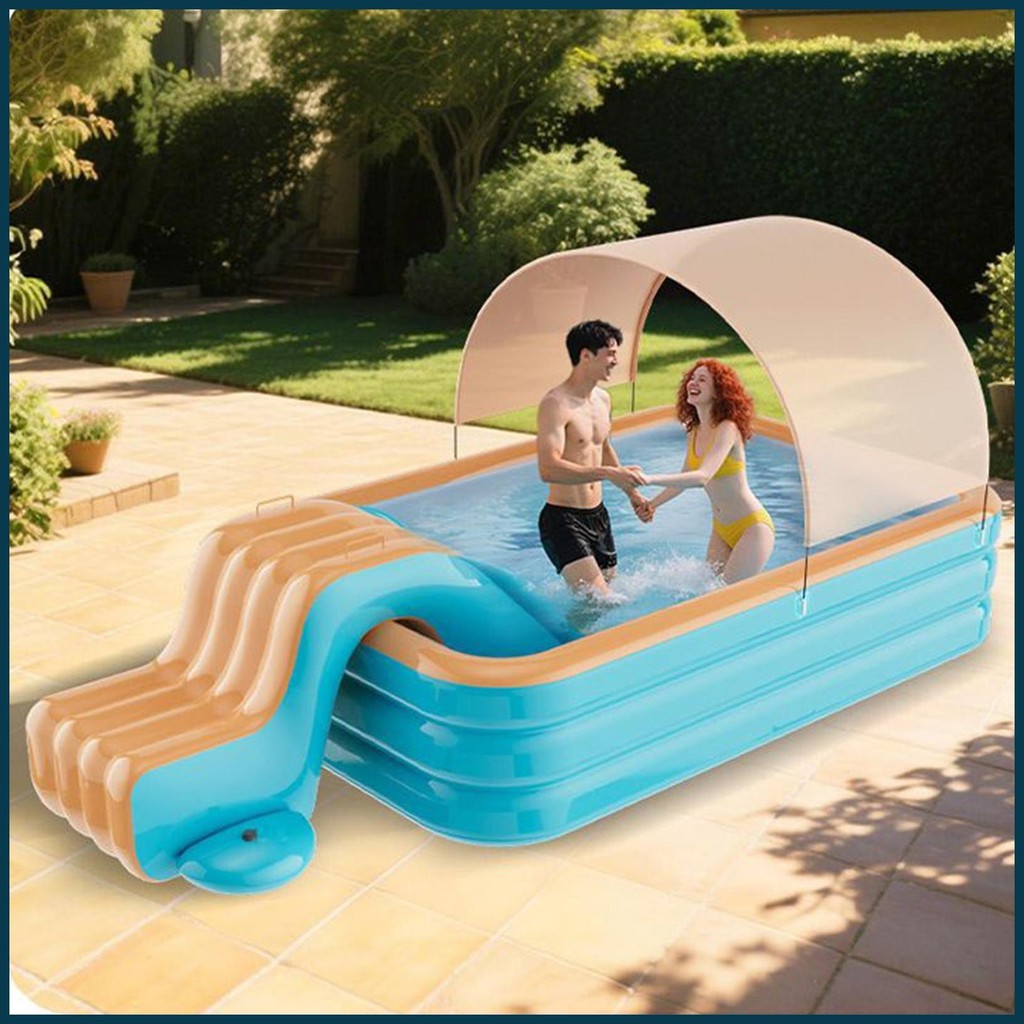 Swimming Pool Water Slides Ground Pool Slide Blow Up Children Playful ...