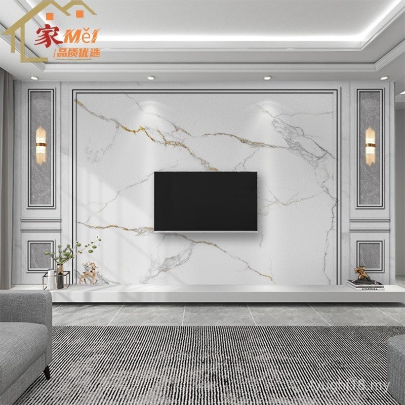 Kertas Dinding Latar Belakang TV Ruang Tamu Moden Ringkas 2025 Kertas ...