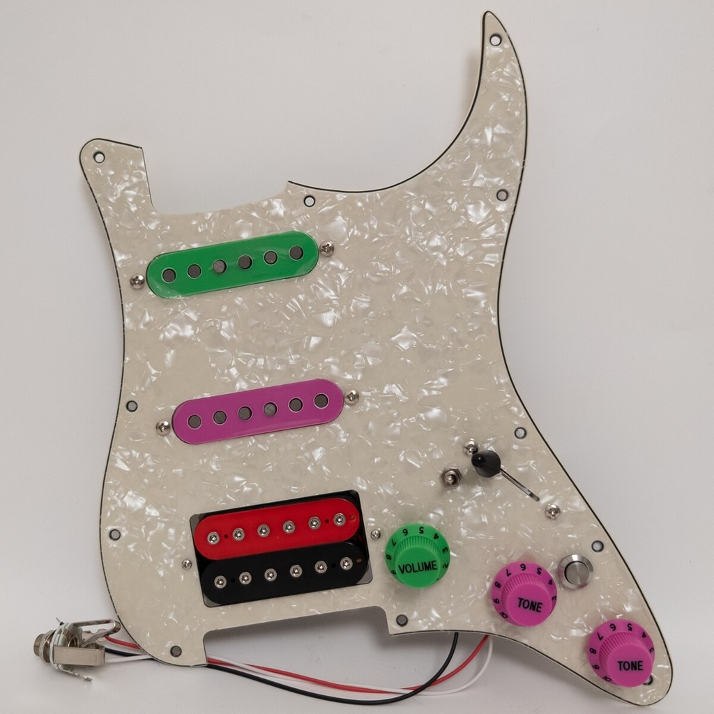 Prewired Loaded Guitar Stratocaster Pickguard SSH Pick Guard Ainico 5 ...