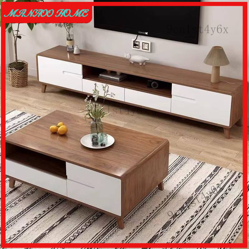 Nordic Simple Wooden TV Cabinet Modern Simple TV Stand Living Room ...
