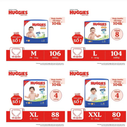 HUGGIES MEGA FULL Diaper Pants Size XXXL/XL/L/M/XXL free piece best ...