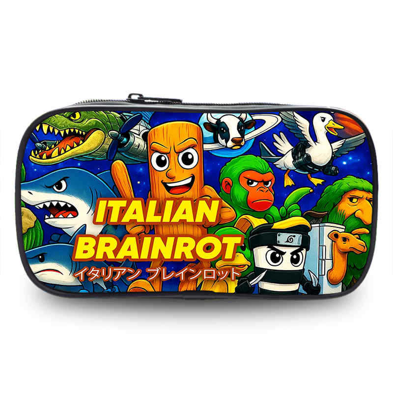 Brainrot Tung Tung Tung Wooden Stick Man Brain Rot Pencil Case Anime ...