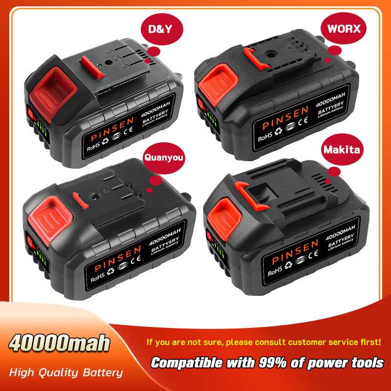PINSEN 40000mAh Power tool lithium battery,Large-capacity power tool ...