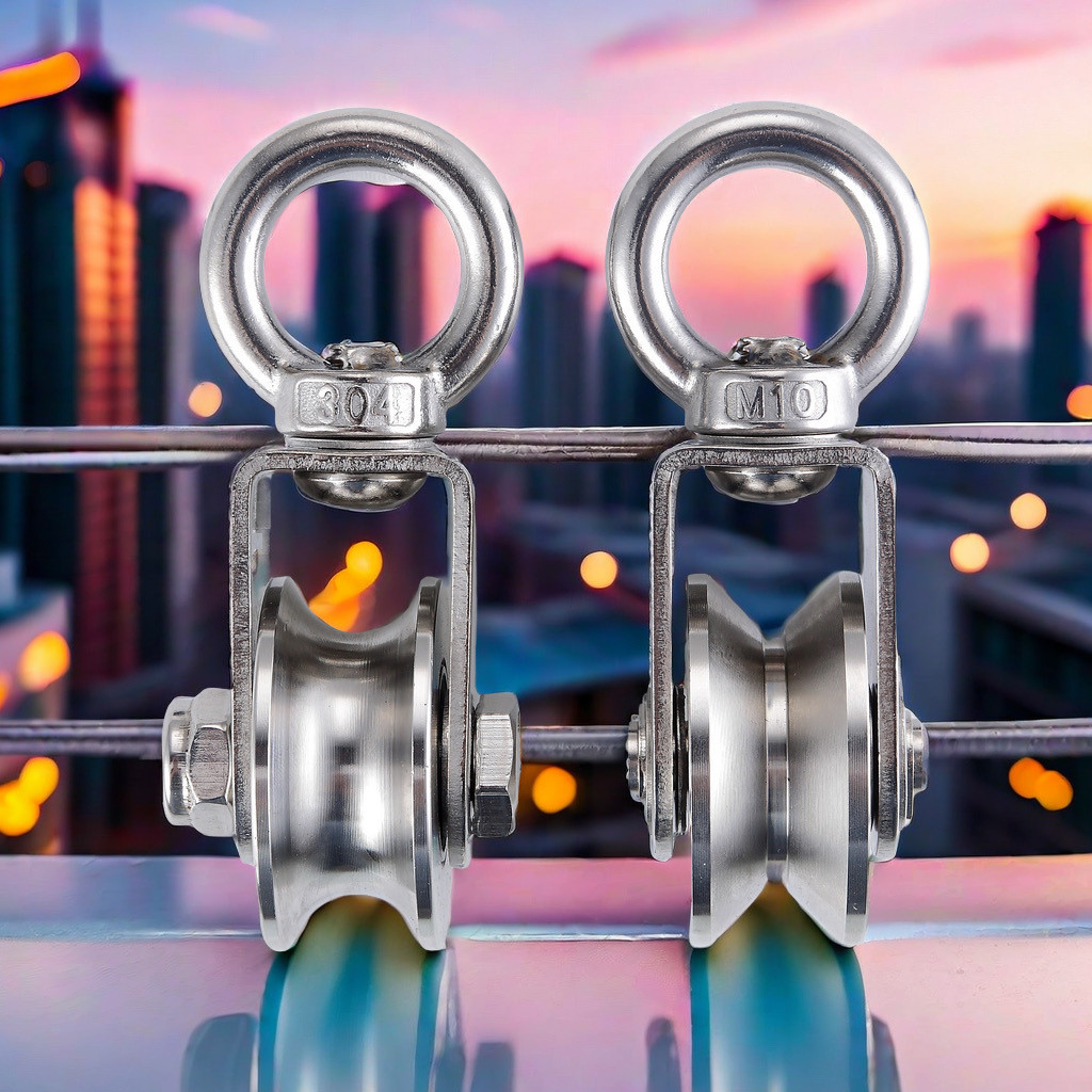 304 Stainless Steel Track Wheel U-Shaped Fixed Pulley Lifting Pulley ...