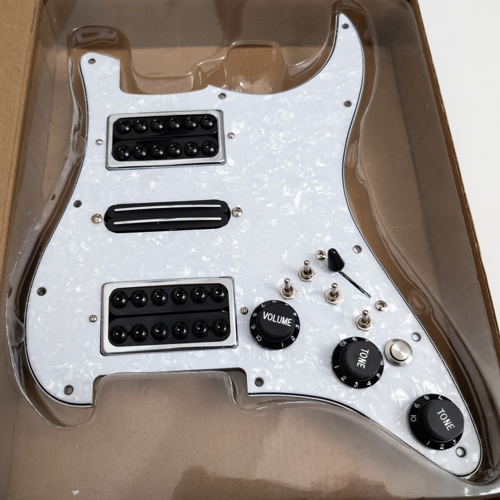 Prewired Loaded Guitar Stratocaster Pickguard HSH Pick Guard Humbucker ...