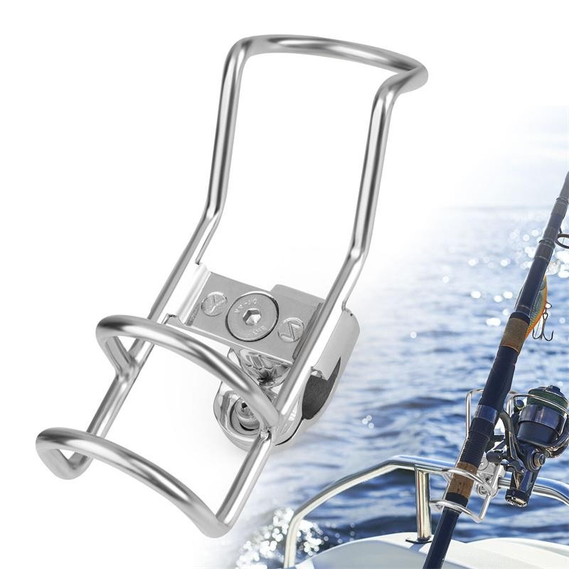 316 Stainless Steel Rail Mounted Clamp On Rod Holder Double Wire For ...
