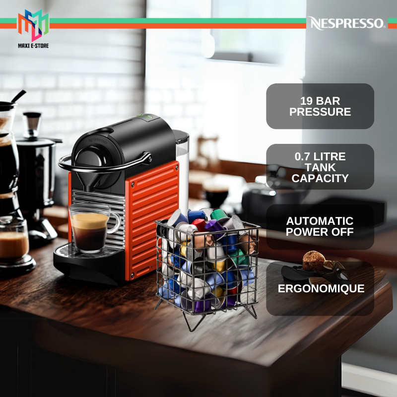 Nespresso Pixie Electric Capsule Pod Coffee Machine - Red [Free Capsule ...