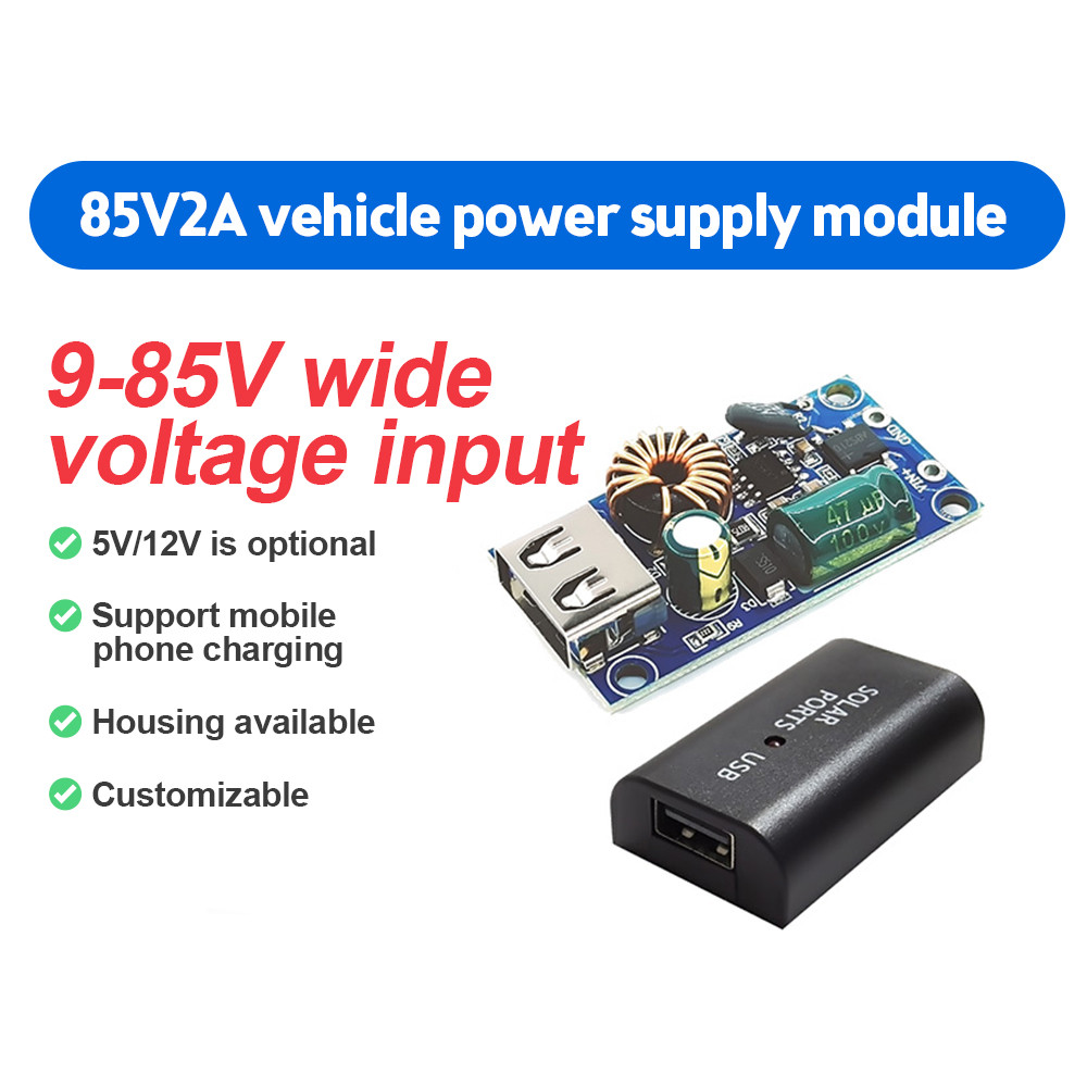 9-85V DC to USB Type C 12V 24V Step-Down Power Module USB Type-C Mobile ...