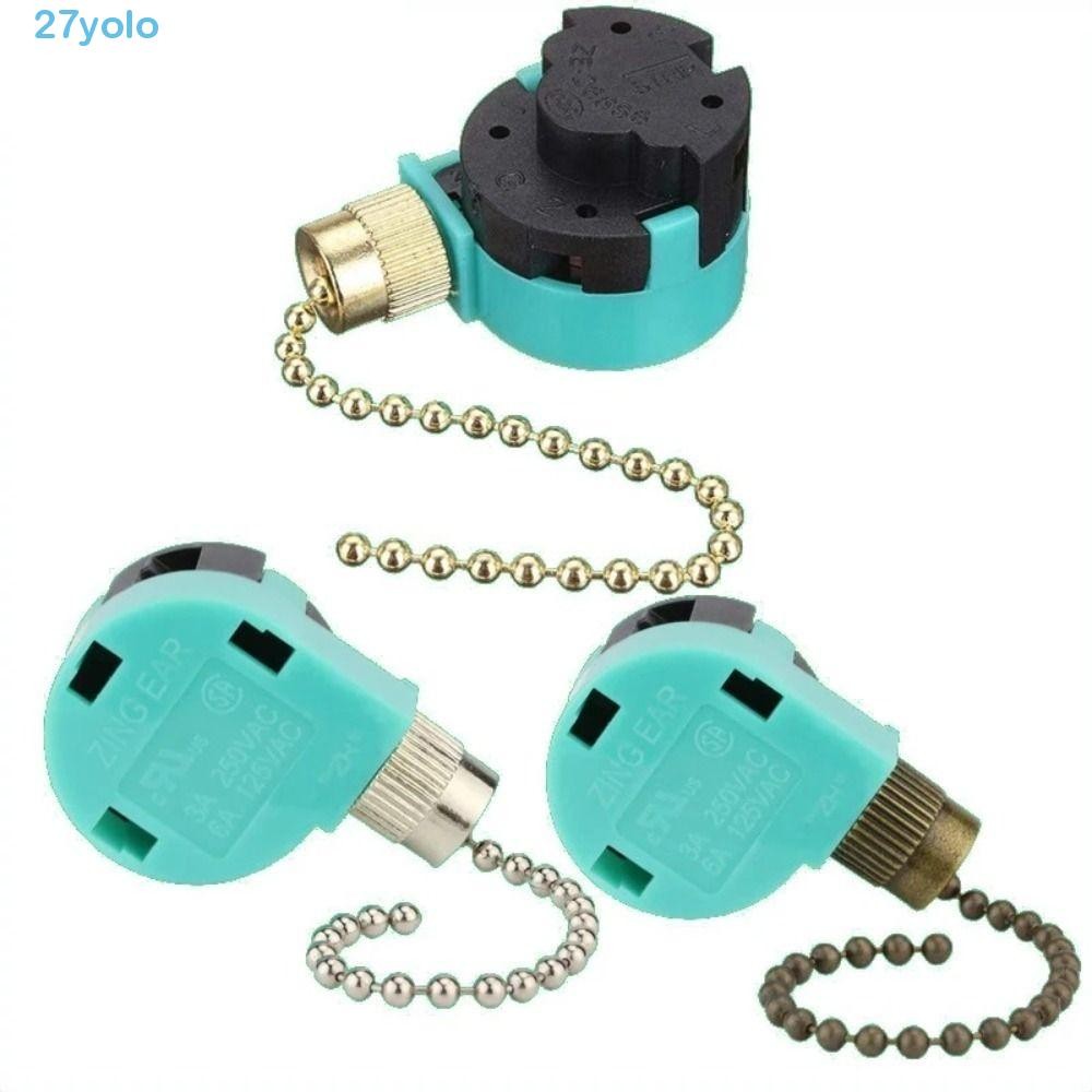 YOLO Zipper Switch, Pull Chain Control Nickel Fan Wall Switch Speed ...