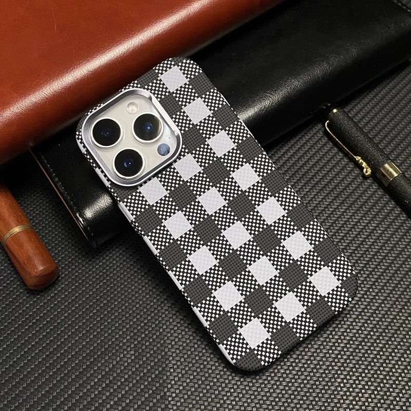 Lattice pattern black color PC hard case for iphone 16 15 14 13 pro max case | Shopee Malaysia