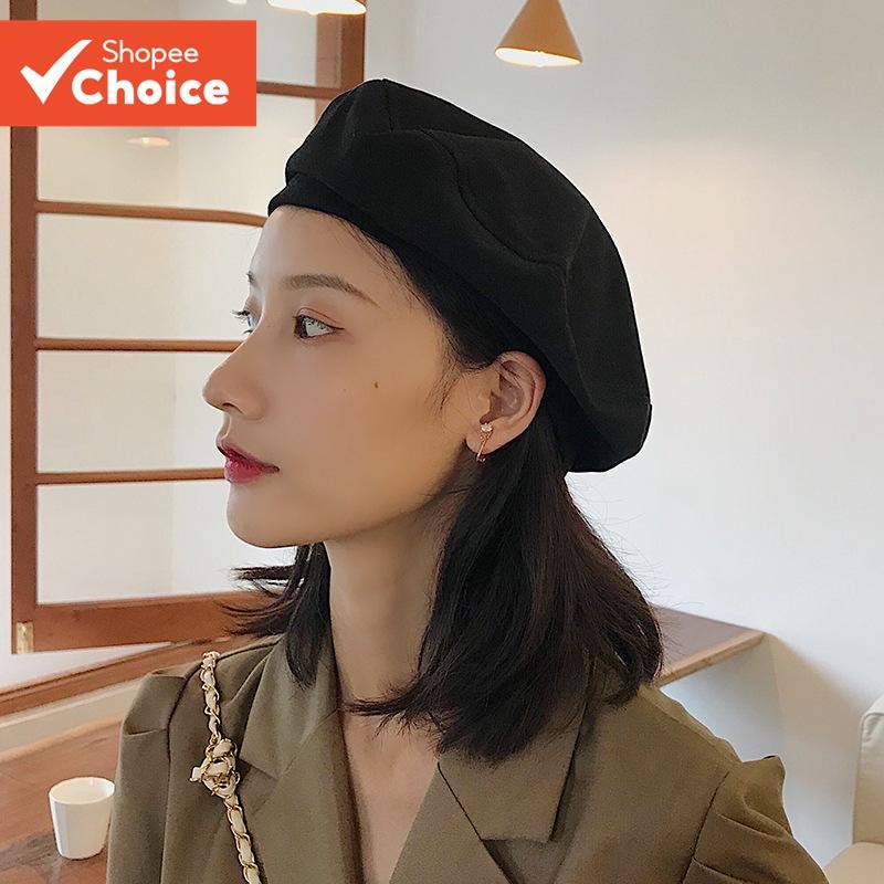 Retro Women Beret Hat Elegant Breathable Soft Cotton Female Breton Cap ...