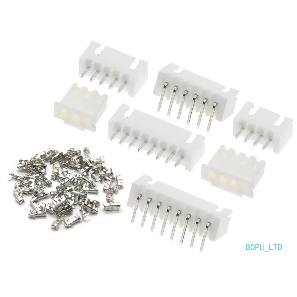100pcs JST XH2.54 2/3/4/5 Pin Terminals Plastic Shell Male Plug ...