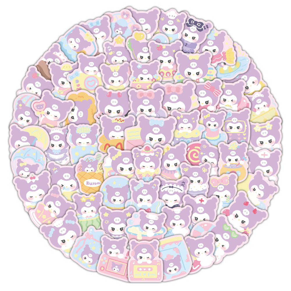 Kuromi Gothic Sticker Set (102Pcs) - Kawaii Dark Aesthetic Decor for ...