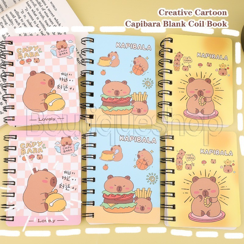 Capybara Blank Coil Book - Study Plans Notepad - Pocket Diary Book ...