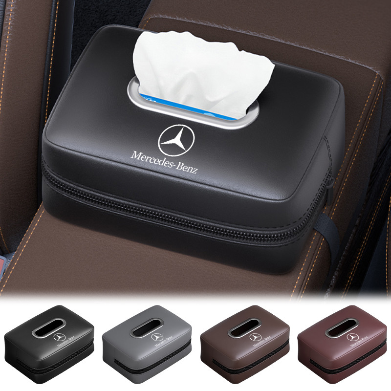 1pcs Leather Car Seat Tissue Holder Car Armrest Napkin Box for Mercedes ...