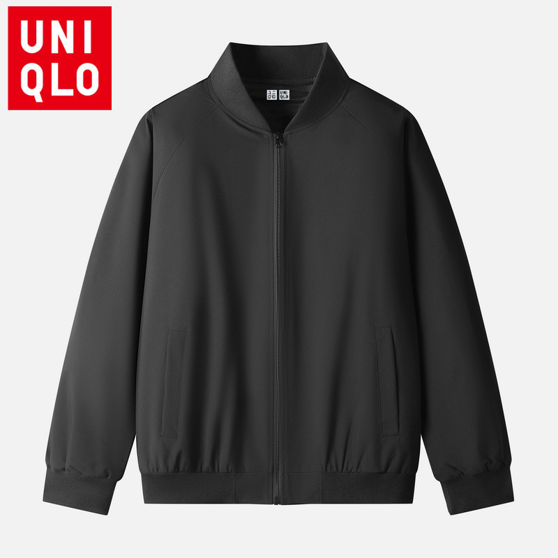 UNIQLO Loose long sleeve baseball collar jacket M-5XL zipper jacket ...