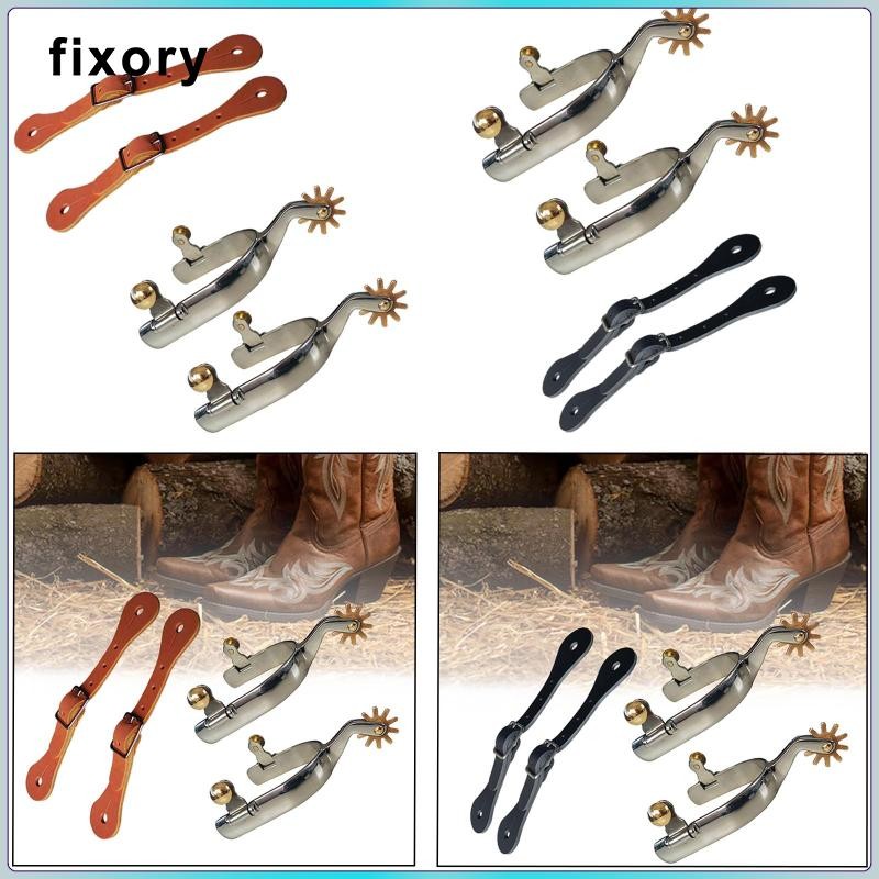 fixory Western Horse Spur with Strap Sturdy Equestrian Equipments Easy ...