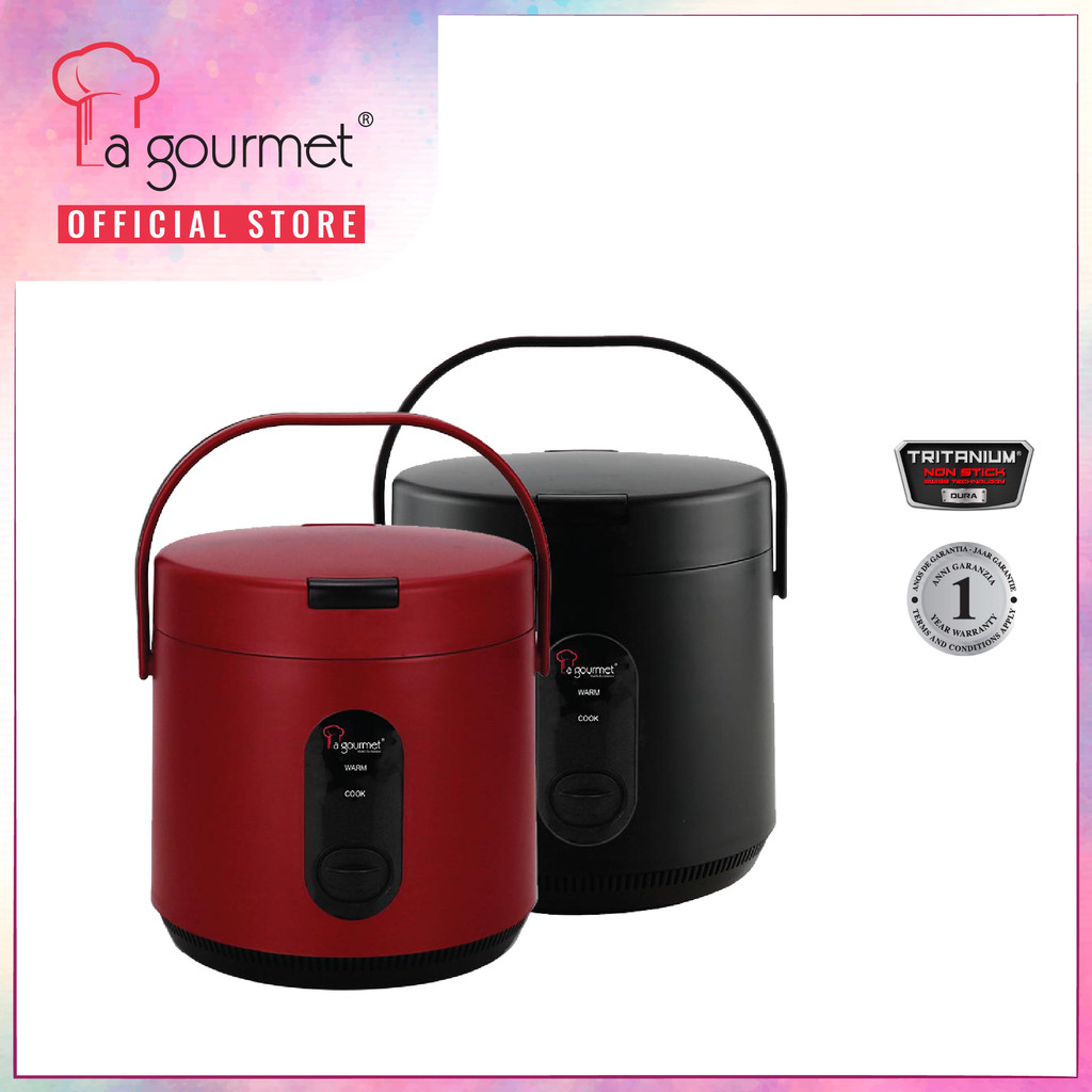 La gourmet 0.4L Rice Cooker - Imperial Red/Coal Black | Shopee Malaysia