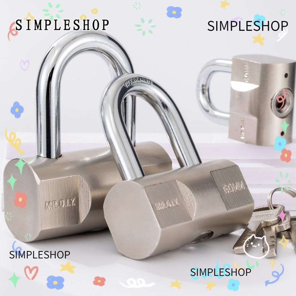 SIMPLESHOP Heavy Duty Padlock, Rust Proof Stainless Steel Security Lock ...