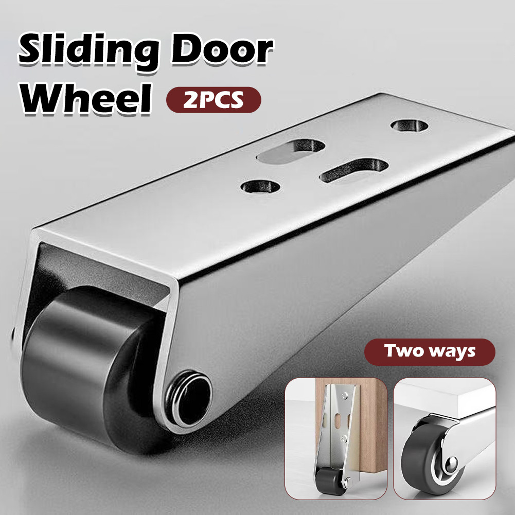 Universal Bottom Support Gate Caster 2PCS Door Wheels roda panduan ...
