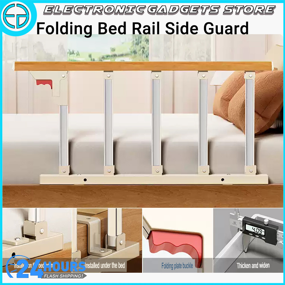 Fall Protection Railing Bedside Fence Stainless Steel Big Bed Foldable ...