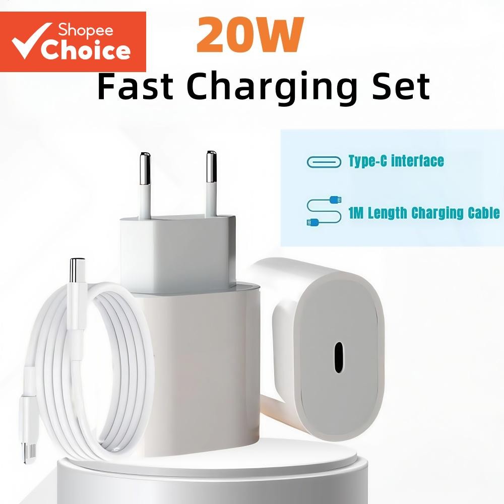 20W PD Fast Charging Circular Foot Charger And Cable Set Ensures Phone ...