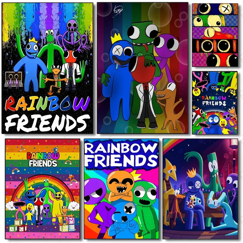 Rainbow Friends Poster HD Art Home Living Room Bedroom Bar Aesthetic ...