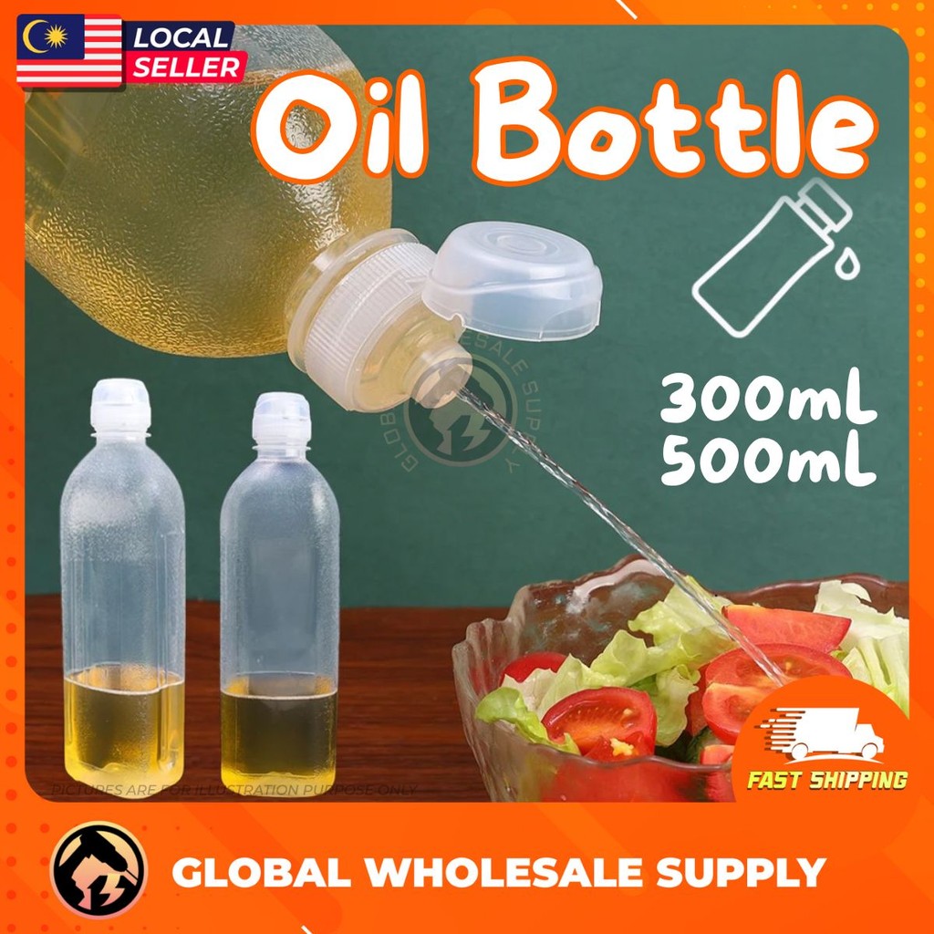 300 / 500mL Squeeze Bottle Botol Sos Transparent Condiment Bottle ...