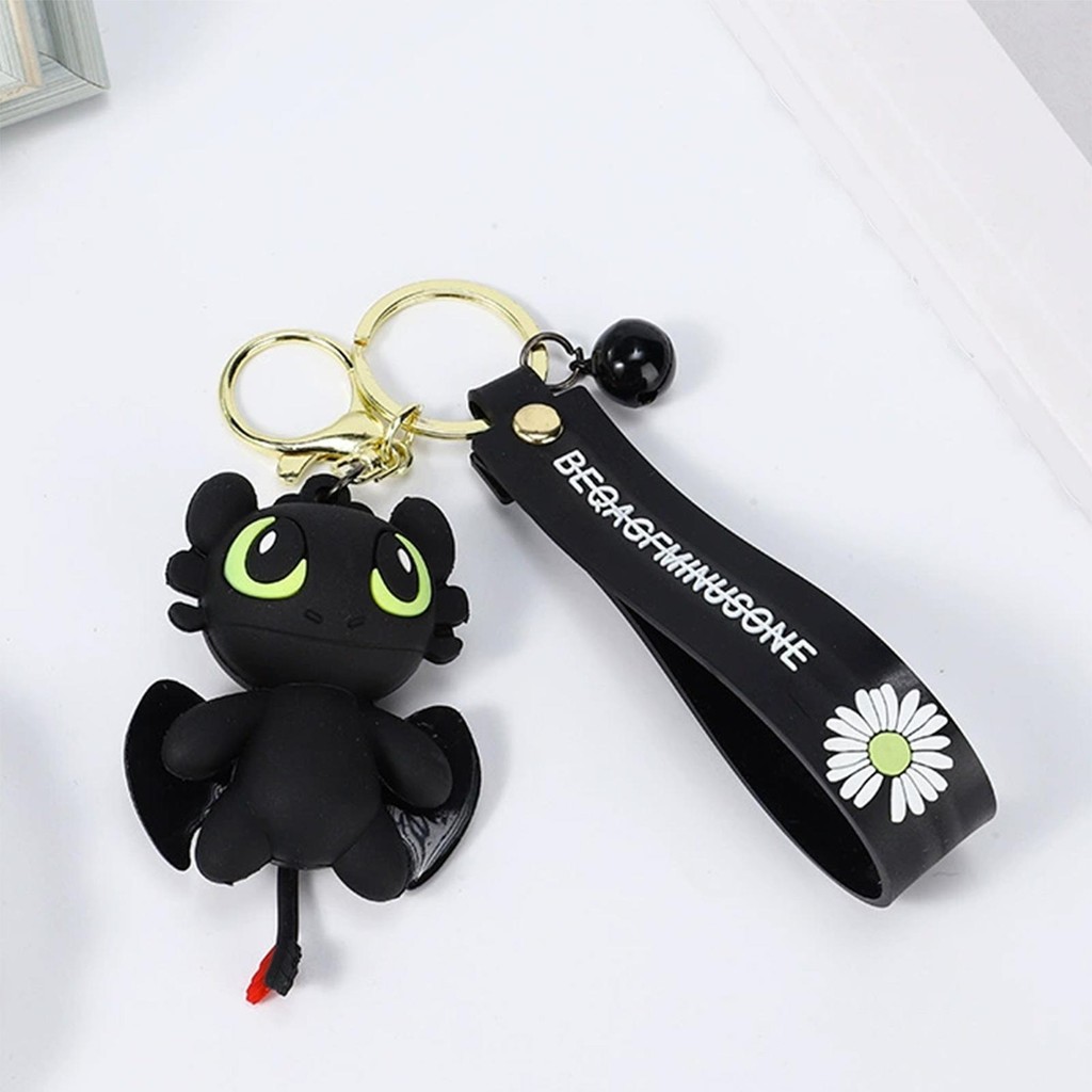 Cartoon PVC Toothless and Light Fury Pendant Charm Cute Toothless How ...